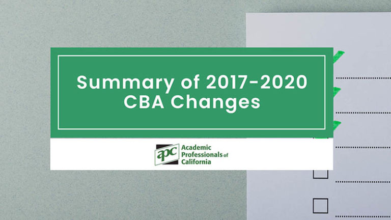 Summary of 2017-2020 CBA Changes - APC